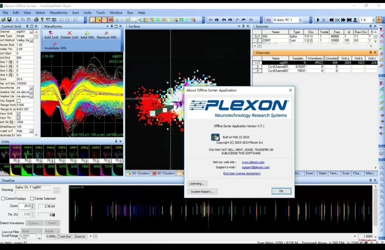 Plexon Offline Sorter v4.7.1 - Neural Spike Sorting & Analysis Software